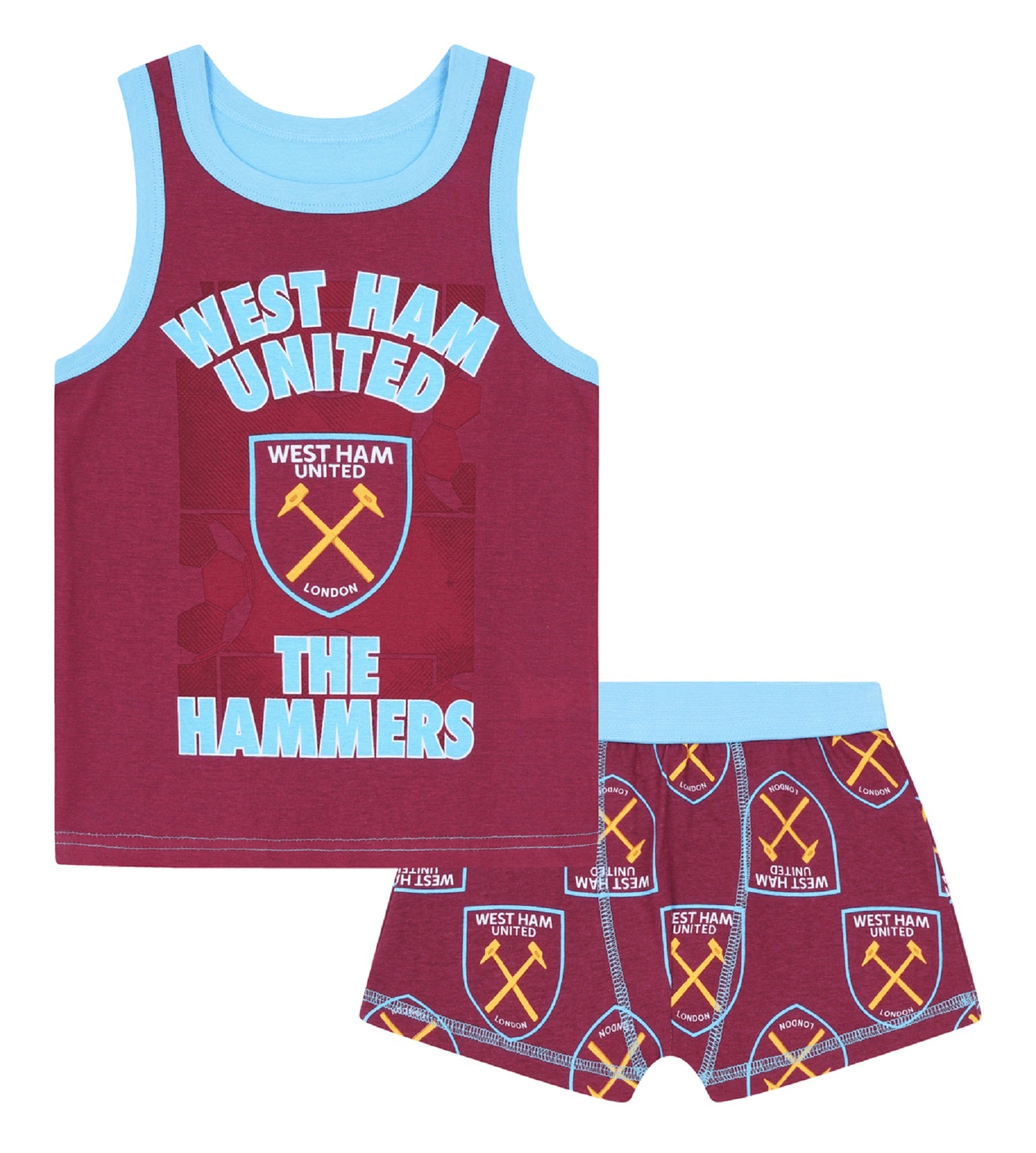 West Ham United Boys Boxer Short & Vest Set